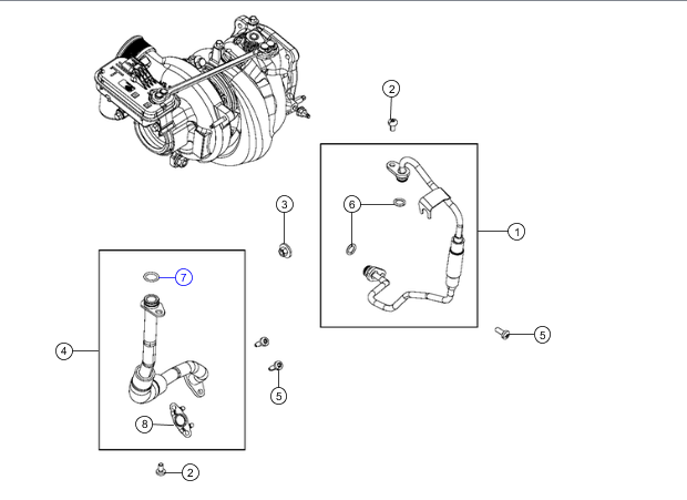 68374710AA - Genuine OEM - Turbocharger Drain O-Ring - Alfa Romeo ...