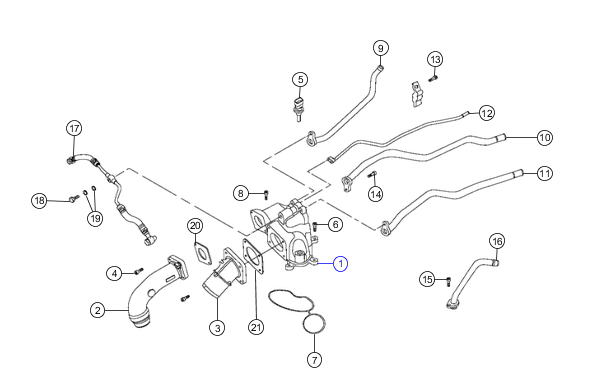 68378574AA - THERMOSTAT HOUSING - | Alfa Romeo Fiat Parts USA