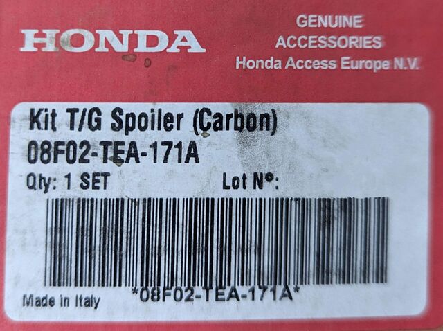 08F02-TEA-171A - 2018-2021 Honda Civic - Spoiler Rear Wing Carbon Fiber ...