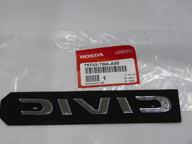 75722-TBA-A00 - 2016-2021 Honda Civic - Emblem Set Rear (Civic) | All Discount Parts Store