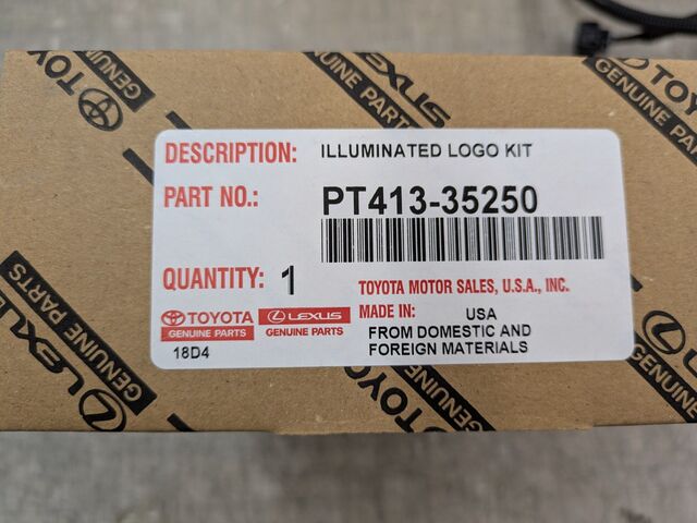 Genuine Official Toyota Tacoma Illuminated Front Emblem Bar Type Grille ...