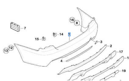 Genuine BMW 51-12-8-044-934 | Bumper Cover | FREE Shipping on Most ...