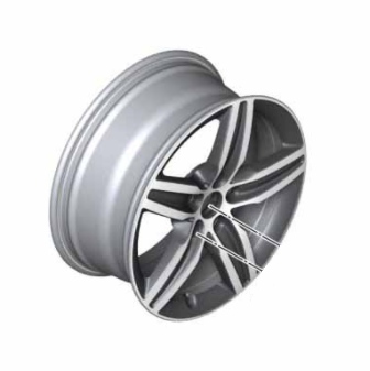 Genuine BMW 36-11-6-855-091 | 17" Style 379 Star Spoke Oribit Grey ...