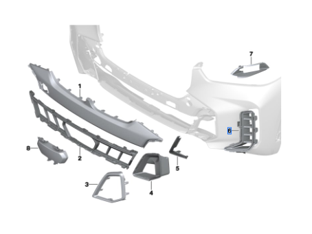 Genuine BMW 51-11-8-085-624 | Blende Aircurtain Rechts (M) | FREE ...