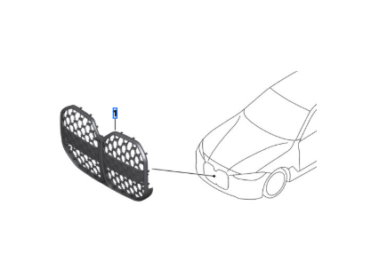 Genuine BMW 51-13-5-A79-D55 | Front Grille (MPA/I-CAM). | FREE Shipping ...