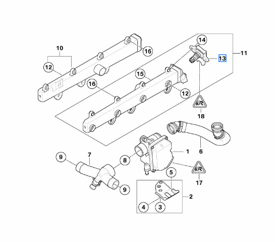 Genuine BMW 13-62-7-838-385 | T-Map Sensor | FREE Shipping on Most ...