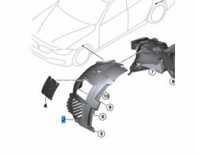 Genuine BMW 51-71-8-054-279 | Ft Fender Liner - Front Left | FREE ...