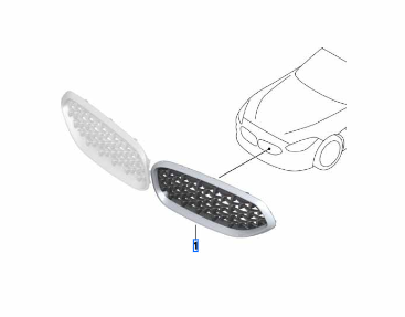 Genuine BMW 51-13-5-A1C-367 | G29 Z4 Shadowline Front Kidney Grille ...