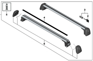 Genuine BMW 82-70-5-A69-956 | G45 X3 Base Support System/Roof Rack Kit ...