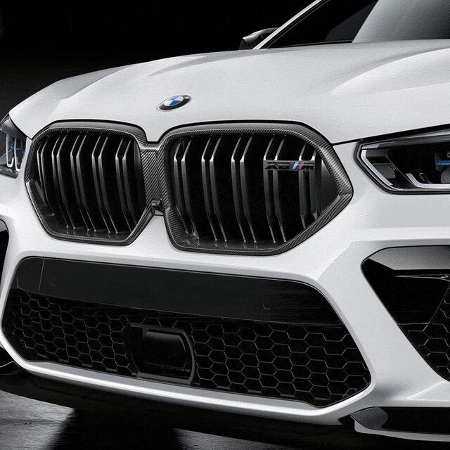 Genuine BMW 51-71-2-467-263 | F96 X6M M Performance Carbon Fiber Kidney ...