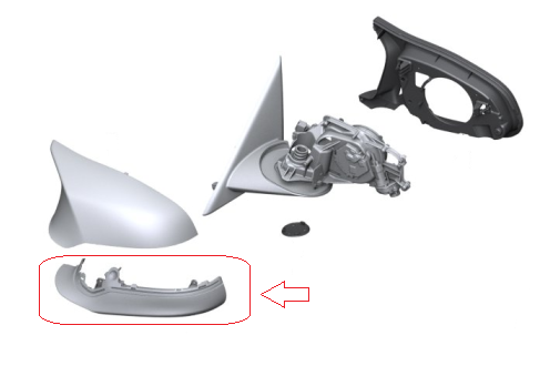 Genuine BMW 63-13-7-848-777 | Housing Lower Section with Turn Signal ...