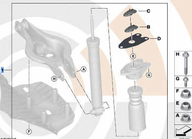 Genuine BMW 33-52-2-467-121 | Attachment Set Spring Strut Rear | FREE ...