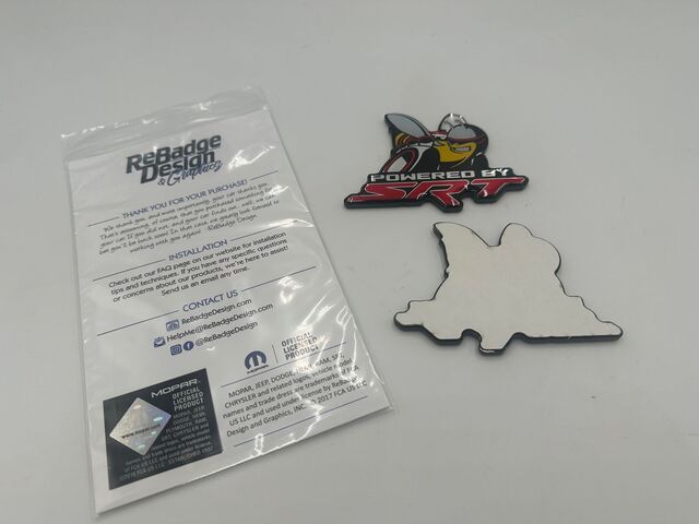 Dodge Challenger Charger 300 Powered By SRT Angry Bee Fender Emblem ...