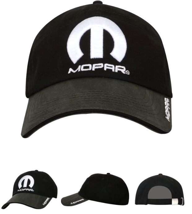 15CTE - New Mopar Cotton Twill Cap in Black Twill White Mopar Logo New ...