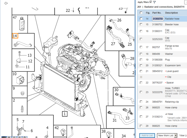 32249287 - Upper Hose - 2015-2018 Volvo | Volvo OEM Parts Direct
