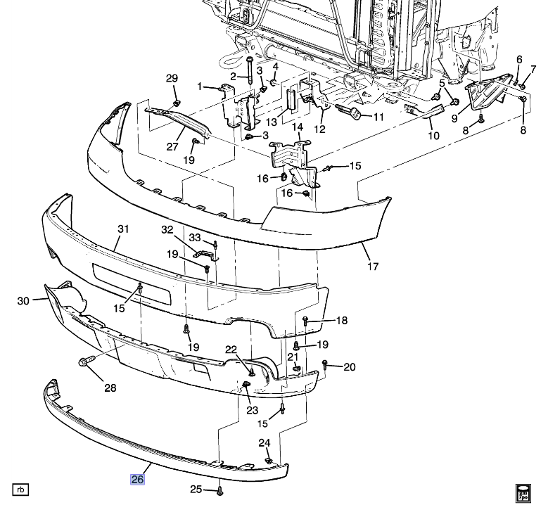 22760505 - Black Front Air Deflector Extension 2011-2014 GMC | GMPartsNow