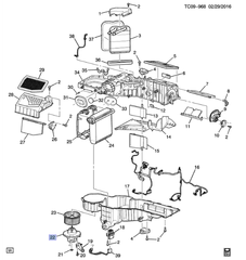 22741027 - BLOWER MOTOR (Includes 21-23 in diagram) GMPartsNow