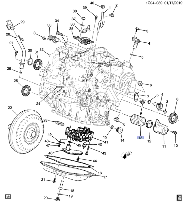 25198769 - Automatic Transmission Fluid Filter 2016-2022 Chevrolet ...