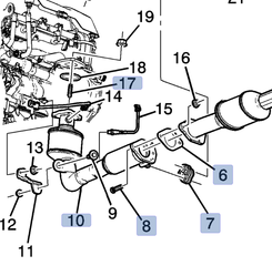 23128664 - 3-Way Catalytic Converter with Pipes, Flange, Bracket ...
