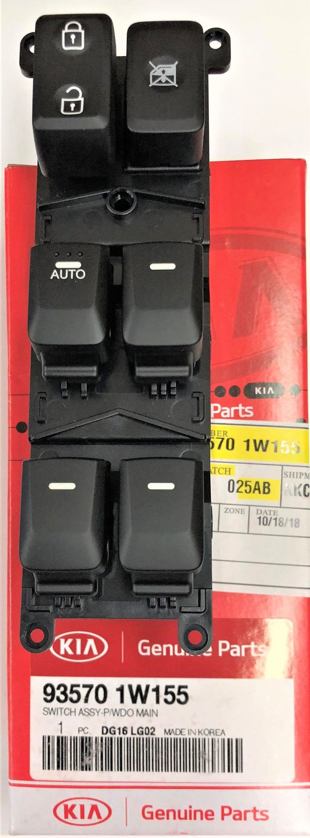 93570-1W155 - Window Switch 2012-2014 Kia Rio | Kia.Parts Store