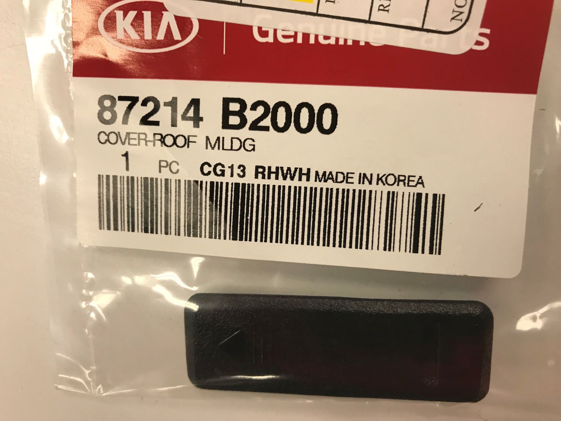 87214-B2000 - Roof Molding Cover 2014-2019 Kia Soul | Kia.Parts Store