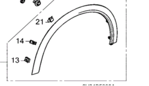 74107-3W0-A00 - 2023-2025 Honda HR-V - Wheel Opening Molding | Honda ...