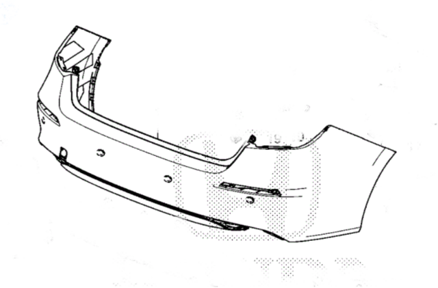 04715-T20-A00ZZ - Rear Bumper cover | Genuine Honda Parts