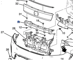 85523443 - Front Bumper facia reinforcement *200M* | Honda Parts Cheap