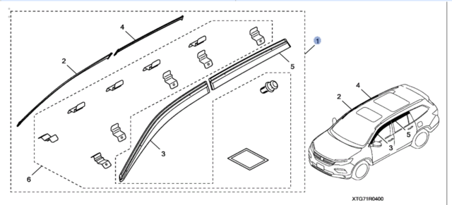 2016-2022 Honda Pilot Front & Rear Side Windows Air Deflectors ...
