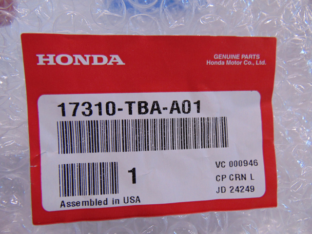 17310-TBA-A01 - 2008-2025 Honda - Valve Canister Vent Shut | Genuine ...