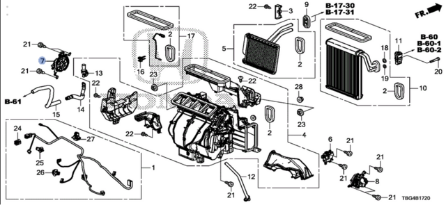 79160-TBC-A61 - 2016-2022 Honda - Motor Assembly Air Mix (Driver Side ...