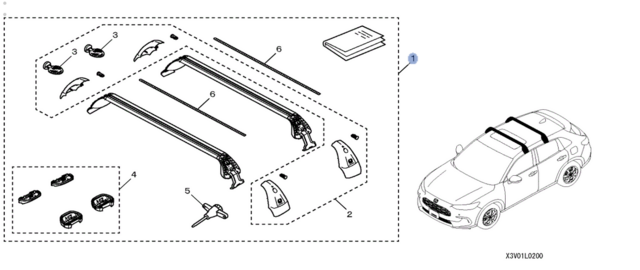 08L02-3V0-101 - Roof Carrier | Honda Parts Cheap