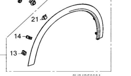 74107-3W0-A00 - 2023-2025 Honda HR-V - Wheel Opening Molding | Honda ...