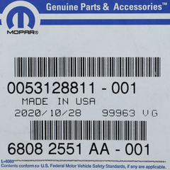 2005-2023 Mopar Door Sill Scuff Molding, Right 68082551AA | Mopar OEM ...