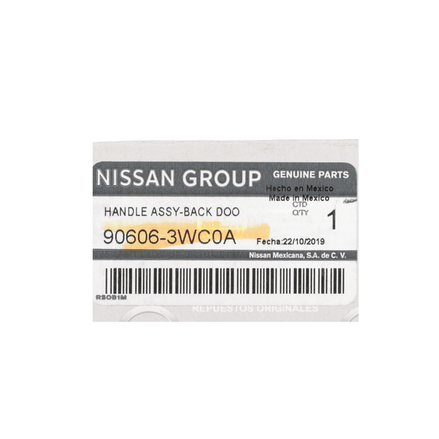 2014-2019 Nissan Versa Note Handle 90606-3WC0A | QuirkParts
