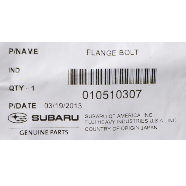 2005-2018 Subaru Muffler & Pipe Bolt 010510307 | QuirkParts