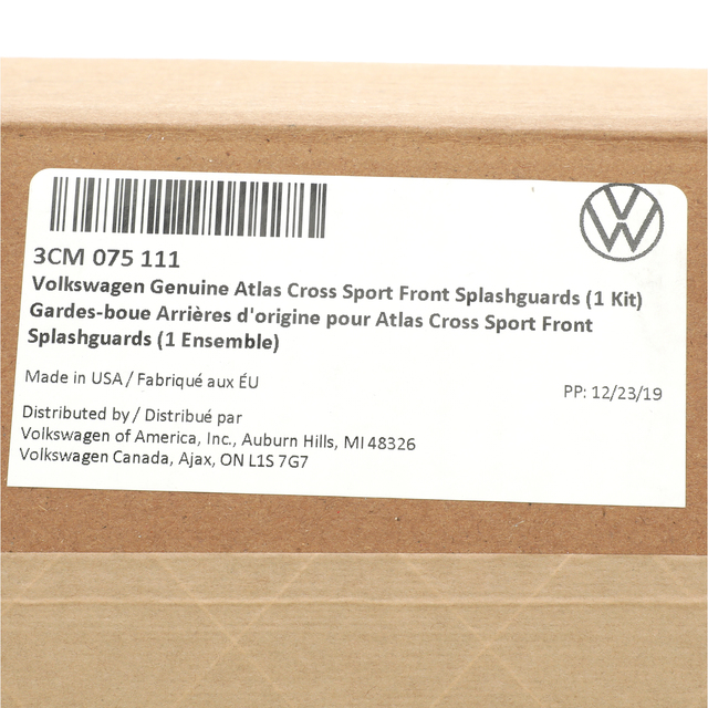 3CM-075-111 - 2020-2024 Volkswagen Atlas Cross Sport Front Mud Flap ...