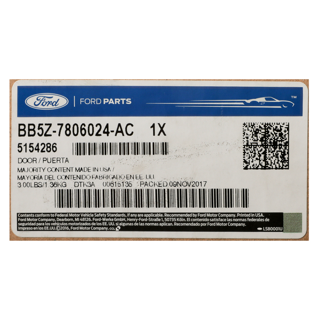 Door Assembly BB5Z-7806024-AC | QuirkParts