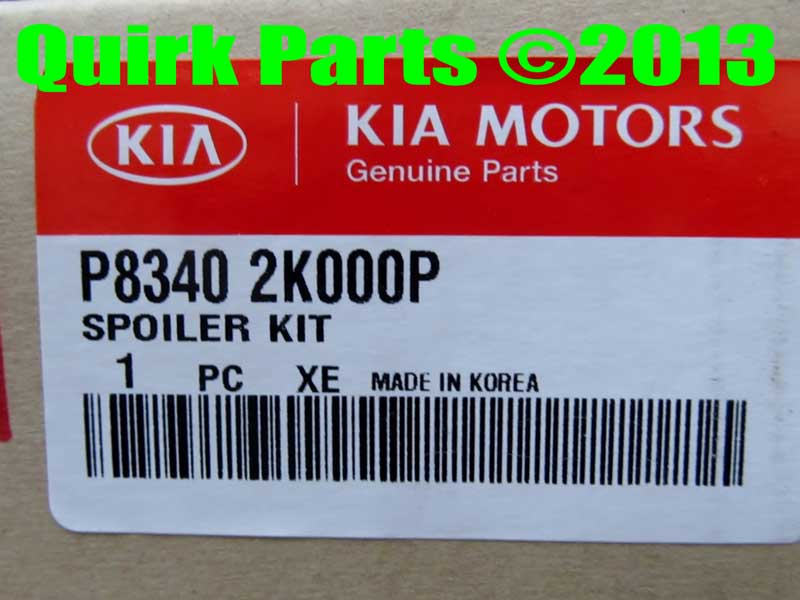 2010-2013 Kia Soul Rear Spoiler - Wing P8340-2K000P | Kia OEM Parts Outlet