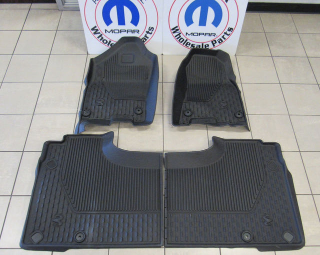 2019 DODGE RAM All Weather Slush Mats BLACK Crew Cab Rubber Mats NEW ...