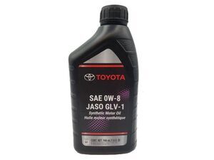 Toyota 0W8 Synthetic Motor Oil - JASO GLV-1 - Single Quart 00279-08QTE ...