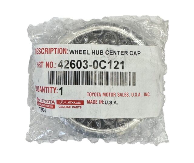 Genuine Toyota Tundra Sequoia Center Cap Black and Chrome 42603-0C121 ...