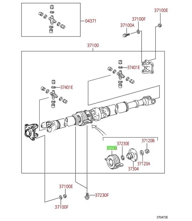 Genuine Toyota Tundra Center Support Bearing 37230-34030 | Frontier Toyota