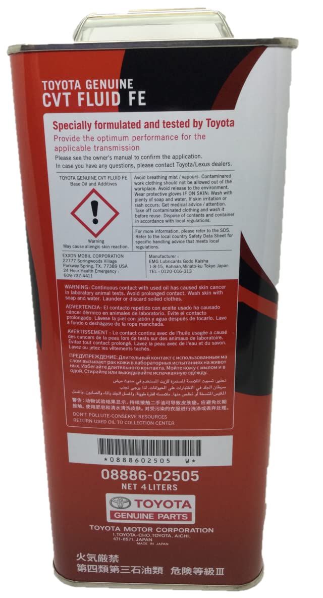 Toyota Genuine CVT Fluid FE | 4 Liter Can 08886-03005 | Frontier Toyota