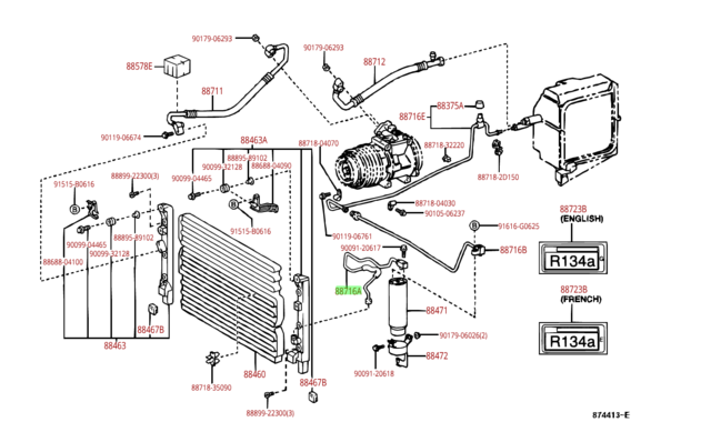 Genuine Toyota Tacoma Air Conditioning Pipe A/C AC Pipe 88716-04103 ...