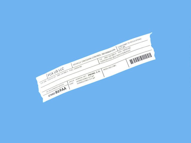 2017 Ram 1500 Veci Label Label 47480869AA | My Mopar Parts