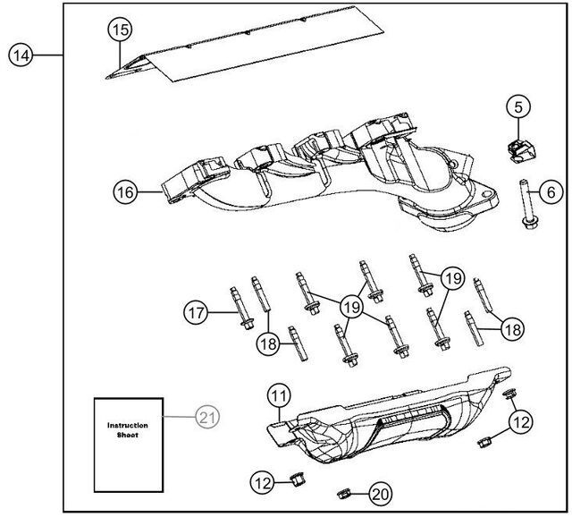 68591572AC - Exhaust Manifold Kit 2019-2024 Mopar | Mopar Factory Parts