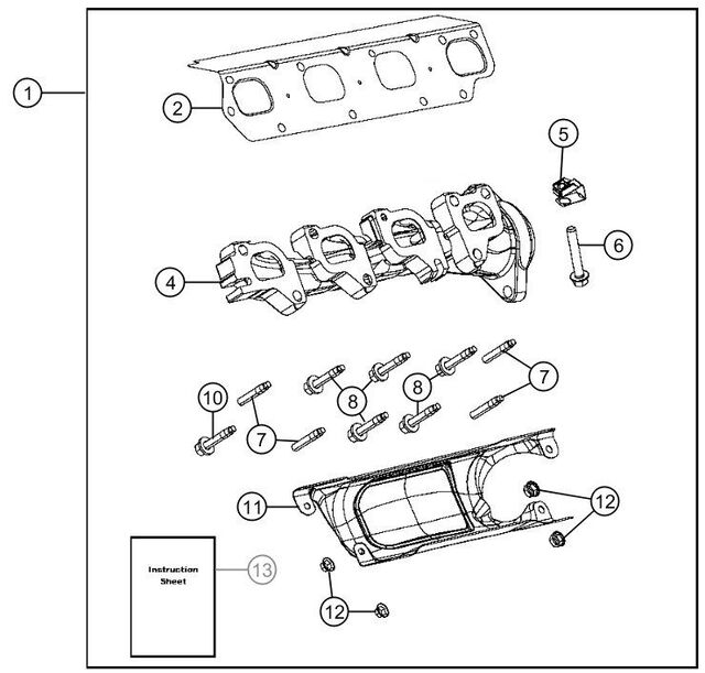 68591573AC - Exhaust Manifold Kit 2019-2024 Mopar | Mopar Factory Parts