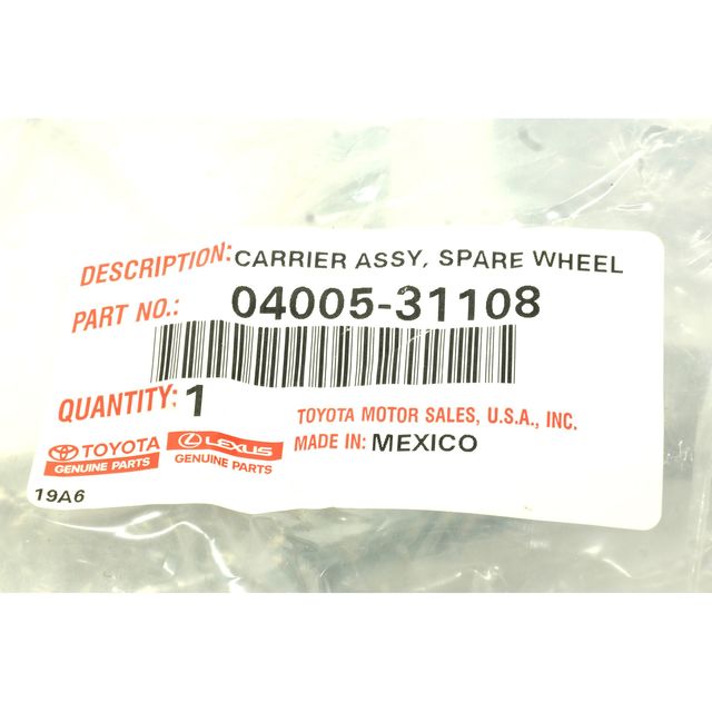 04005-31108 - Carrier Spare Wheel | Nucar Toyota Parts
