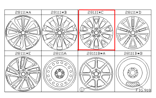 2015-2017 Subaru Legacy Alloy Wheel, Seventeen Inch, Silver Color ...